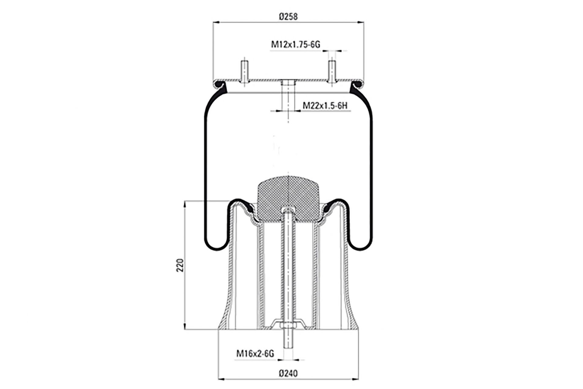SAF Luftfederbalg 2626V 3229003900