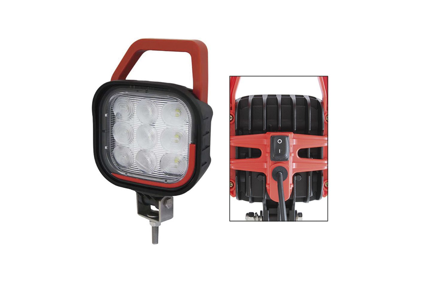 LED Arbeitsscheinwerfer mit Handgriff und Schalter 2160 Lumen
