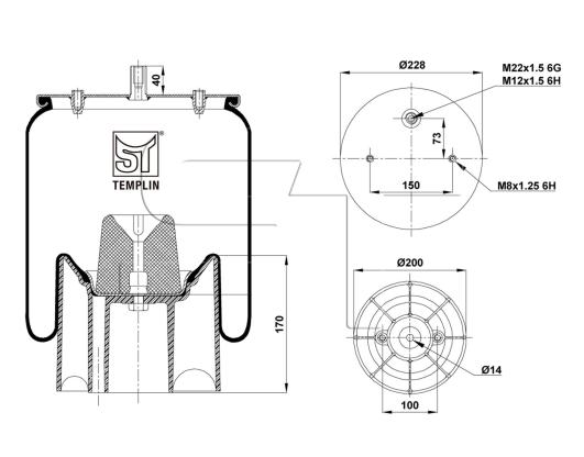 Schmitz Cargobull Luftfederbalg 1DK23L-1